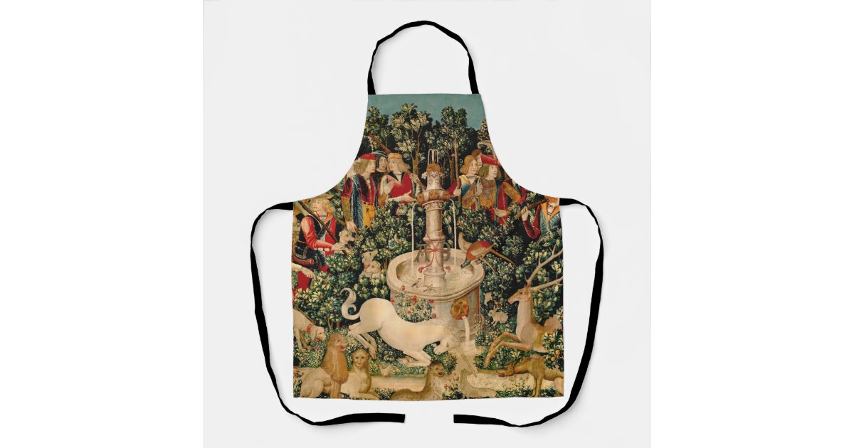 Unicorn Tapestries Found Legend Mythical Apron | Zazzle