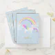 Unicorn theme folder | Magical Blue & Gold | Zazzle