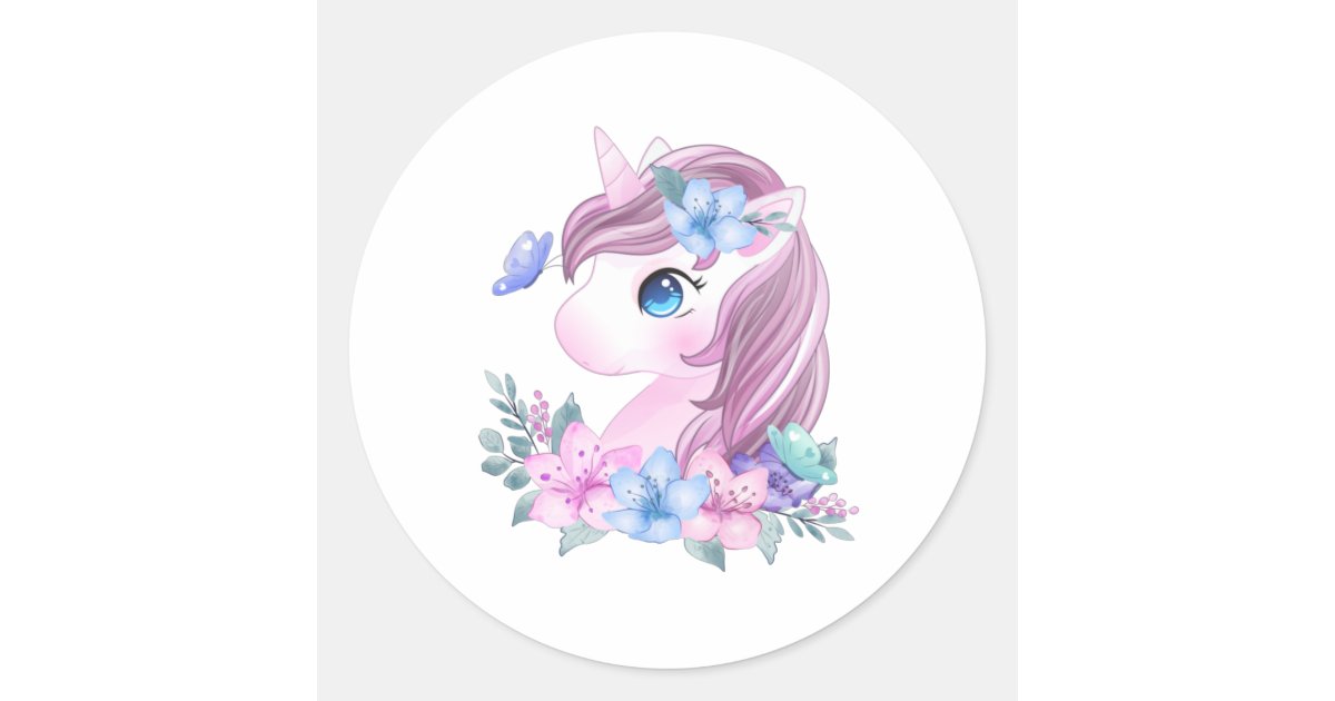 "Unicorns" Classic Round Sticker | Zazzle