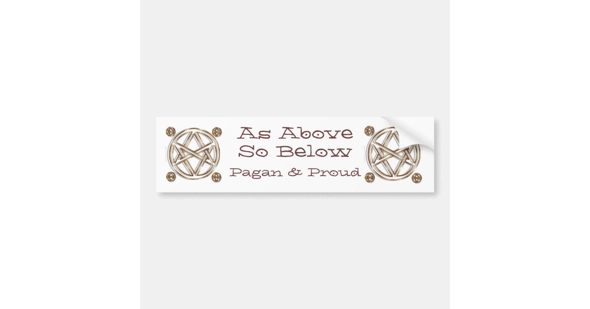 Unicursal, Pagan & Proud Bumper Sticker | Zazzle