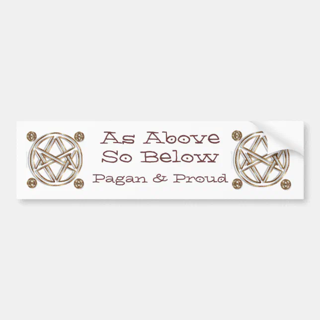 Unicursal, Pagan & Proud Bumper Sticker | Zazzle
