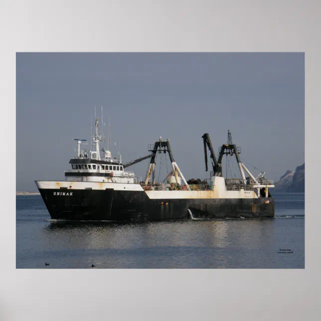 Unimak, Factory Trawler Fishing Vessel Poster | Zazzle
