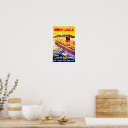 Union Castle to South Africa Poster | Zazzle