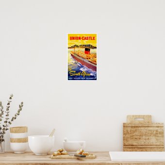 Union Castle to South Africa Poster | Zazzle