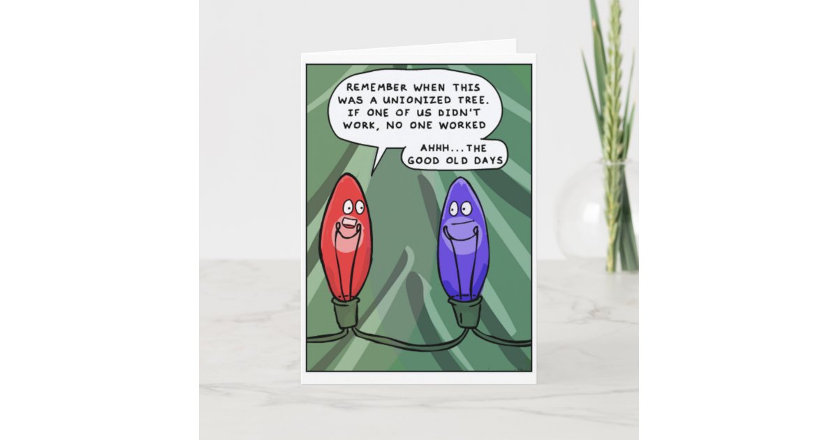 Union Christmas Lights Funny Card | Zazzle