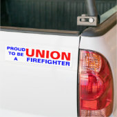 UNION FIREFIGHTER BUMPER STICKER | Zazzle