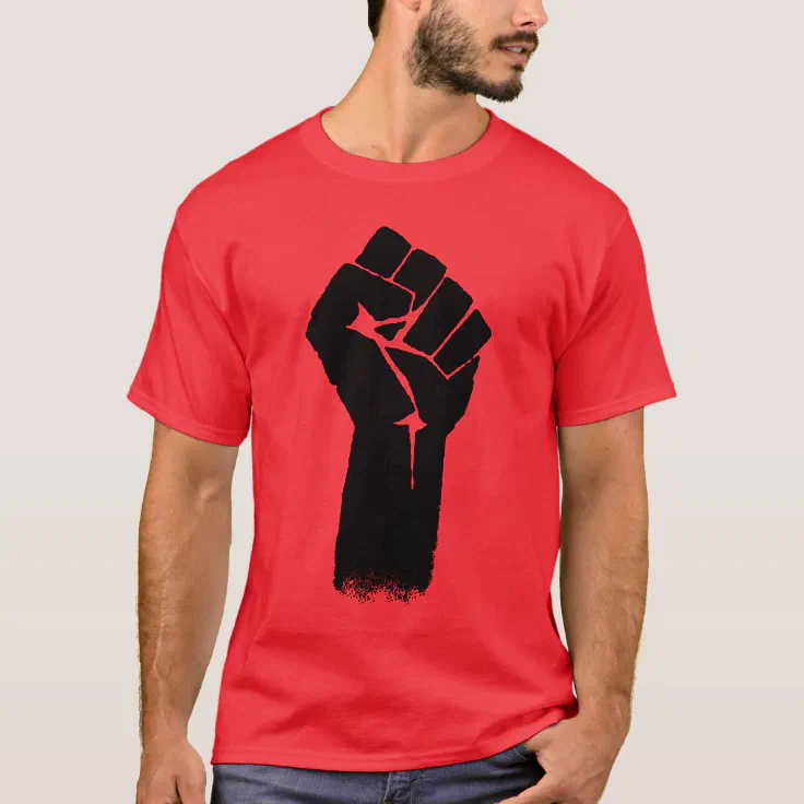 Union Fist Red T-shirt | Zazzle