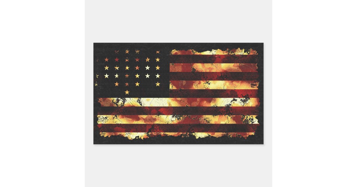 Union Flag, Civil War, Stars and Stripes, USA Rectangular Sticker | Zazzle
