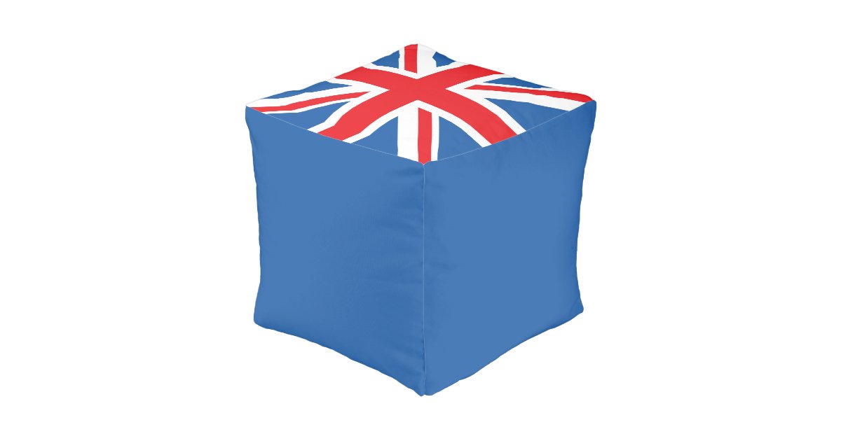 Union Flag/Jack Square Design Pouf | Zazzle