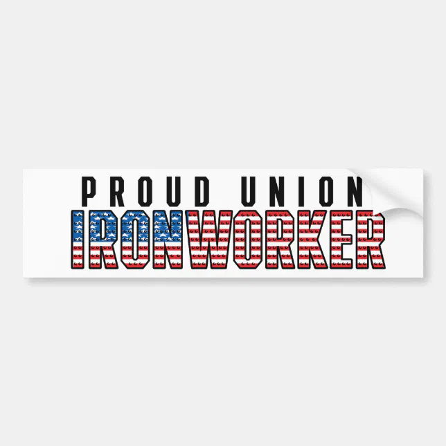 Union Ironworker Bumper Sticker | Zazzle