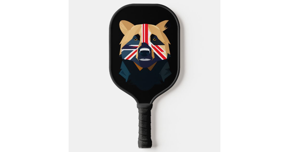 Union Jack Bear Pickleball Paddle | Zazzle