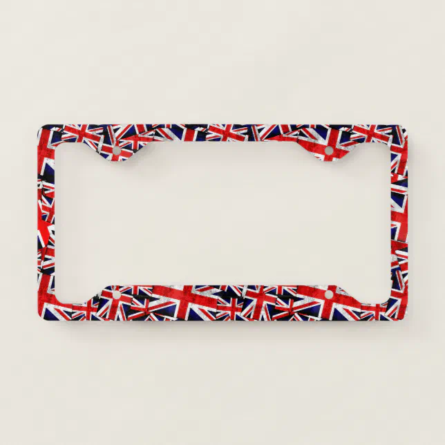 Union Jack British England UK Flag License Plate Frame | Zazzle