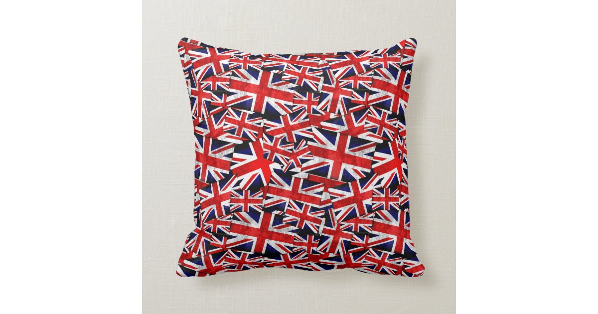Union Jack British England UK Flag Throw Pillow | Zazzle.com