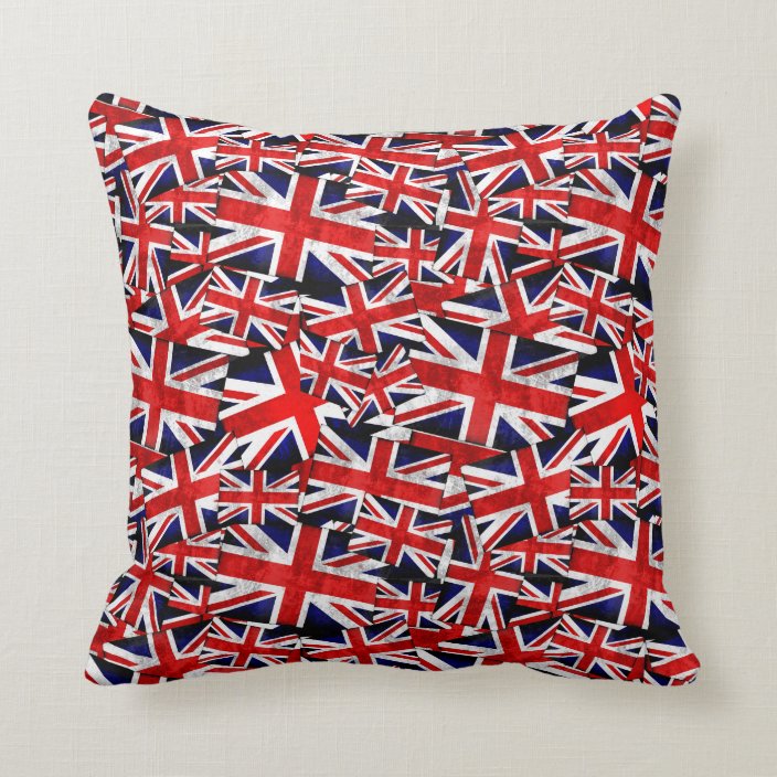 Union Jack British England UK Flag Throw Pillow | Zazzle.com