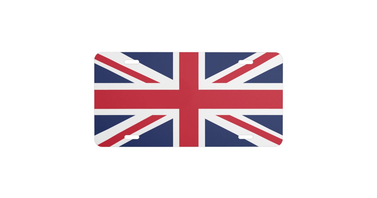 Union Jack British Flag License Plate | Zazzle