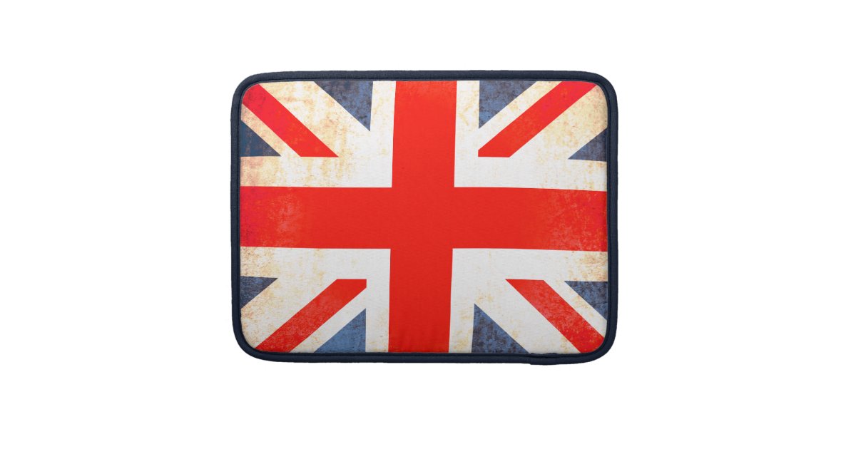 Union Jack British flag MacBook flap case | Zazzle
