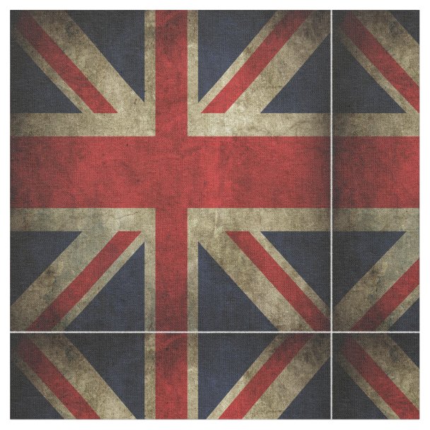 Union jack flag waving in the wind fabric | Zazzle.com