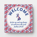 UNION JACK Christian Welcome Plaque | Zazzle
