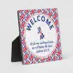 UNION JACK Christian Welcome Plaque | Zazzle