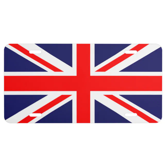 Union Jack England Flag License Plate | Zazzle