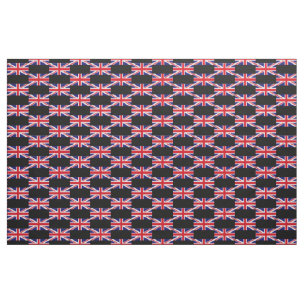 UK Union Jack Flag in retro style vintage textures Fabric | Zazzle