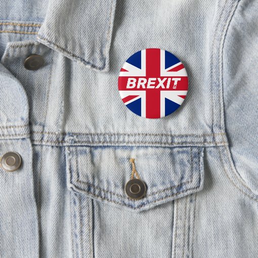 Union Jack Flag Brexit Supporters Badge Leave EU Button | Zazzle