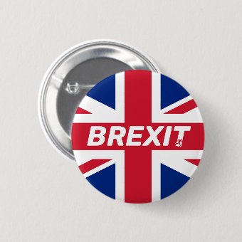 Union Jack Flag Brexit Supporters Badge Leave EU Button | Zazzle