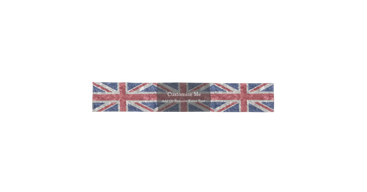 Union Jack Flag - Crinkled Long Table Runner | Zazzle