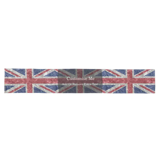 Union Jack Flag - Crinkled Long Table Runner | Zazzle
