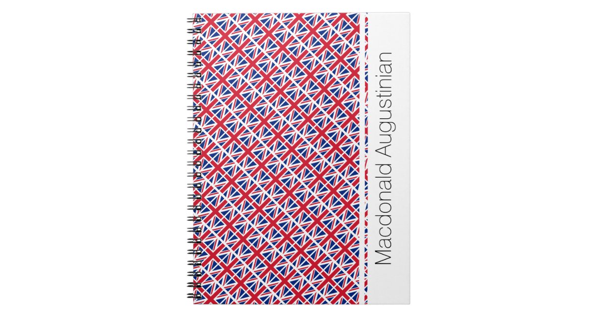 UNION JACK Flag Custom Patriotic Notebook | Zazzle