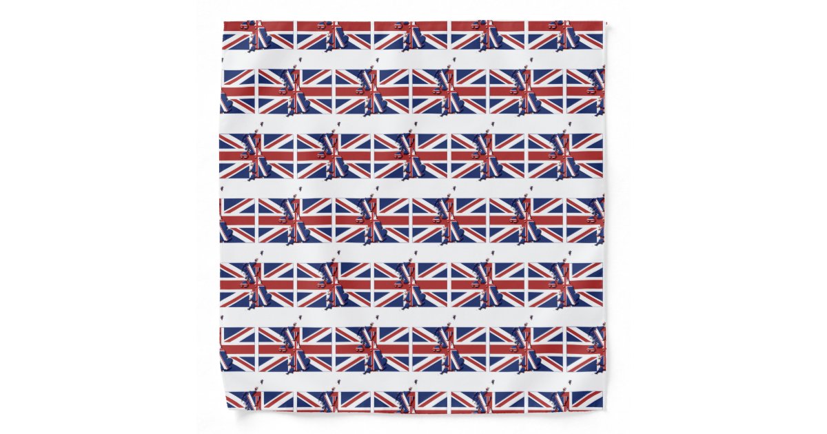 UNION JACK Flag Map Bandana | Zazzle