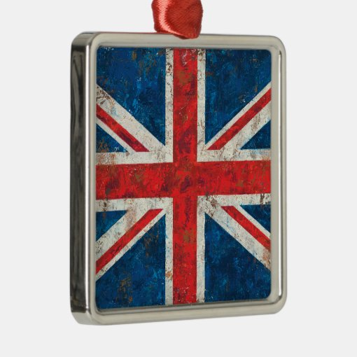 Union Jack Flag Metal Ornament | Zazzle