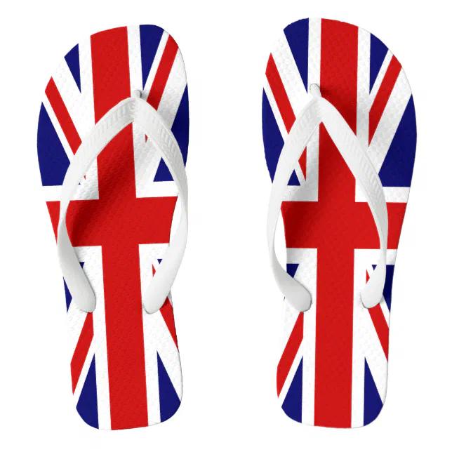 Union Jack Flag of the United Kingdom Flip Flops | Zazzle