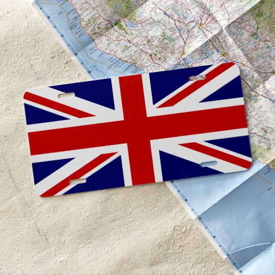 Union Jack Flag of the United Kingdom License Plate | Zazzle.com