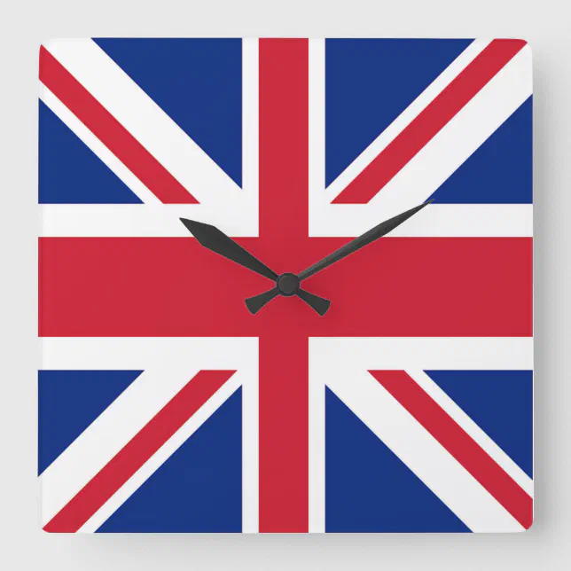 Union Jack - Flag of the United Kingdom Square Wall Clock | Zazzle