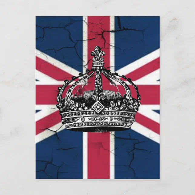 Union Jack Flag Queen of England Diamond Jubilee Postcard | Zazzle