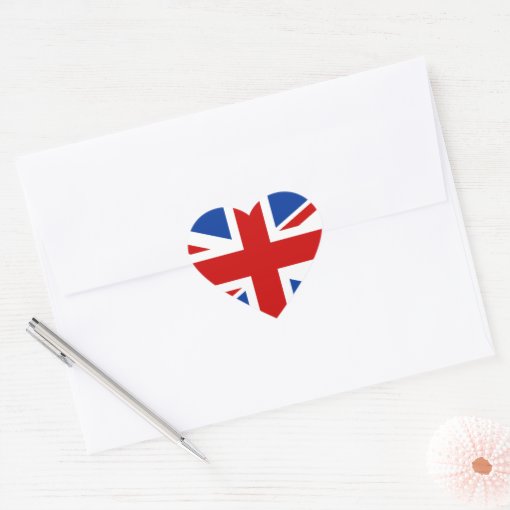 Union Jack Heart Sticker | Zazzle