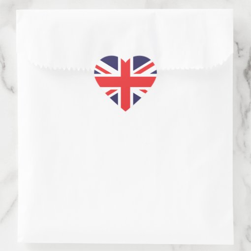 Union Jack Heart Sticker | Zazzle