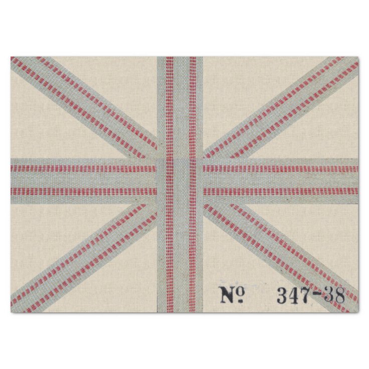 Union Jack Jute Webbing Decoupage Tissue Paper | Zazzle