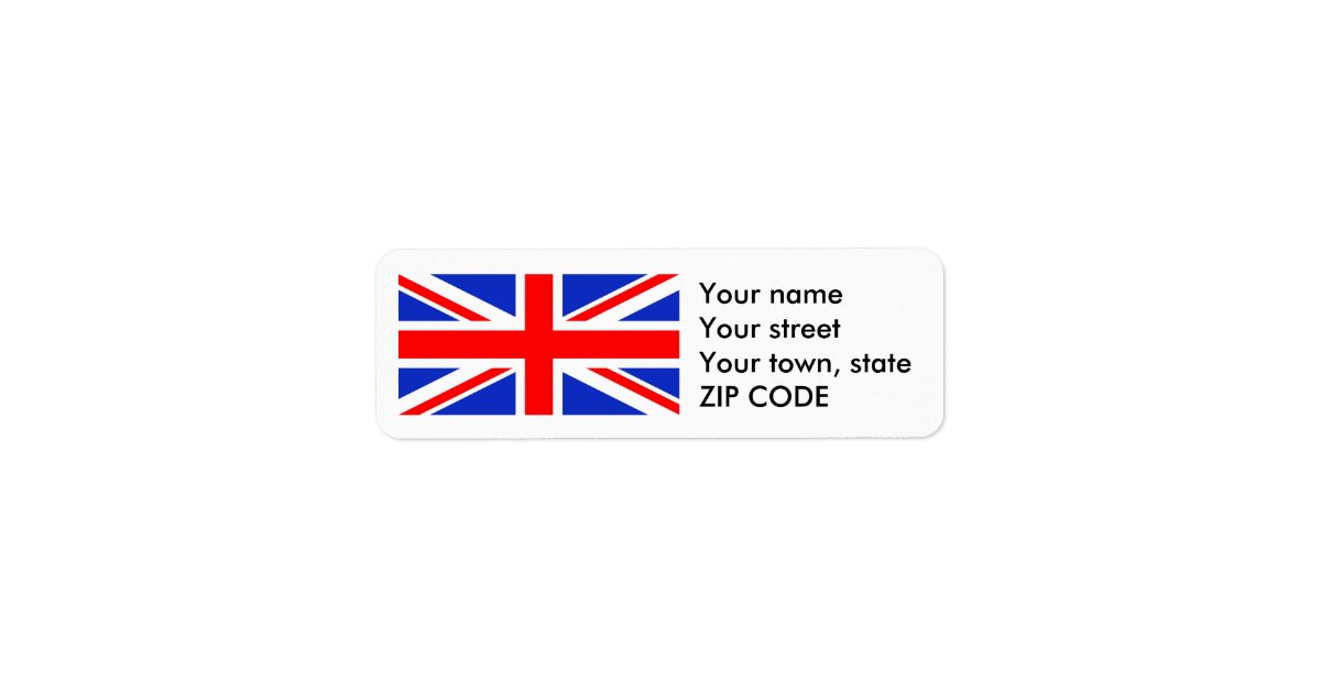 "UNION JACK" LABEL | Zazzle