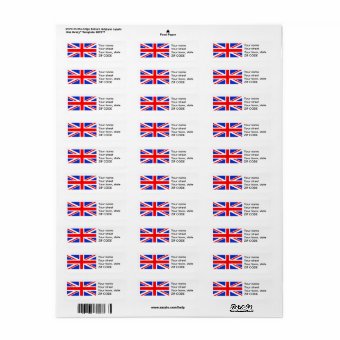 "UNION JACK" LABEL | Zazzle