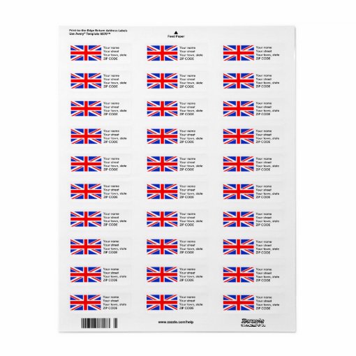"UNION JACK" LABEL | Zazzle
