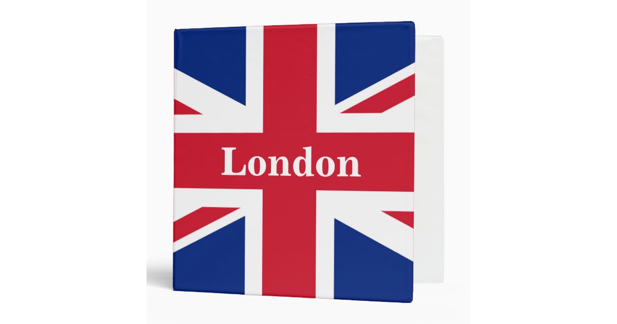 Union Jack London ~ British Flag 3 Ring Binder | Zazzle