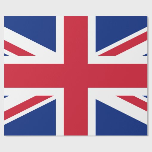 Union Jack Matte Wrapping Paper, 30" x 6' Wrapping Paper | Zazzle
