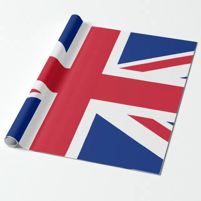 Union Jack Matte Wrapping Paper, 30" x 6' Wrapping Paper | Zazzle