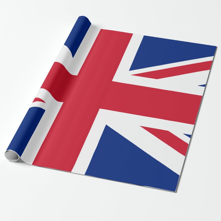Union Jack Matte Wrapping Paper, 30" x 6' Wrapping Paper | Zazzle