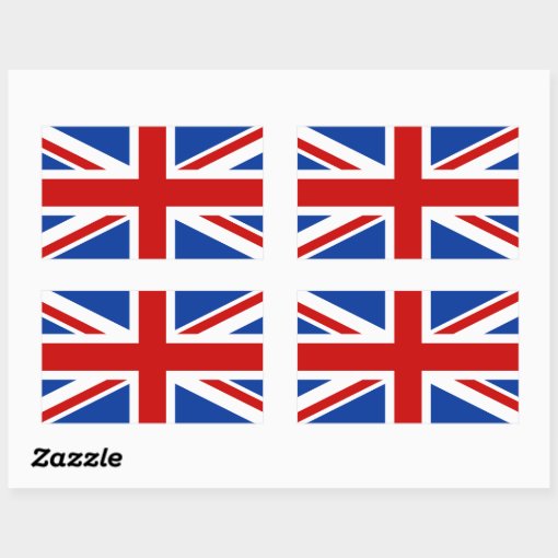 Union Jack Rectangular Sticker | Zazzle