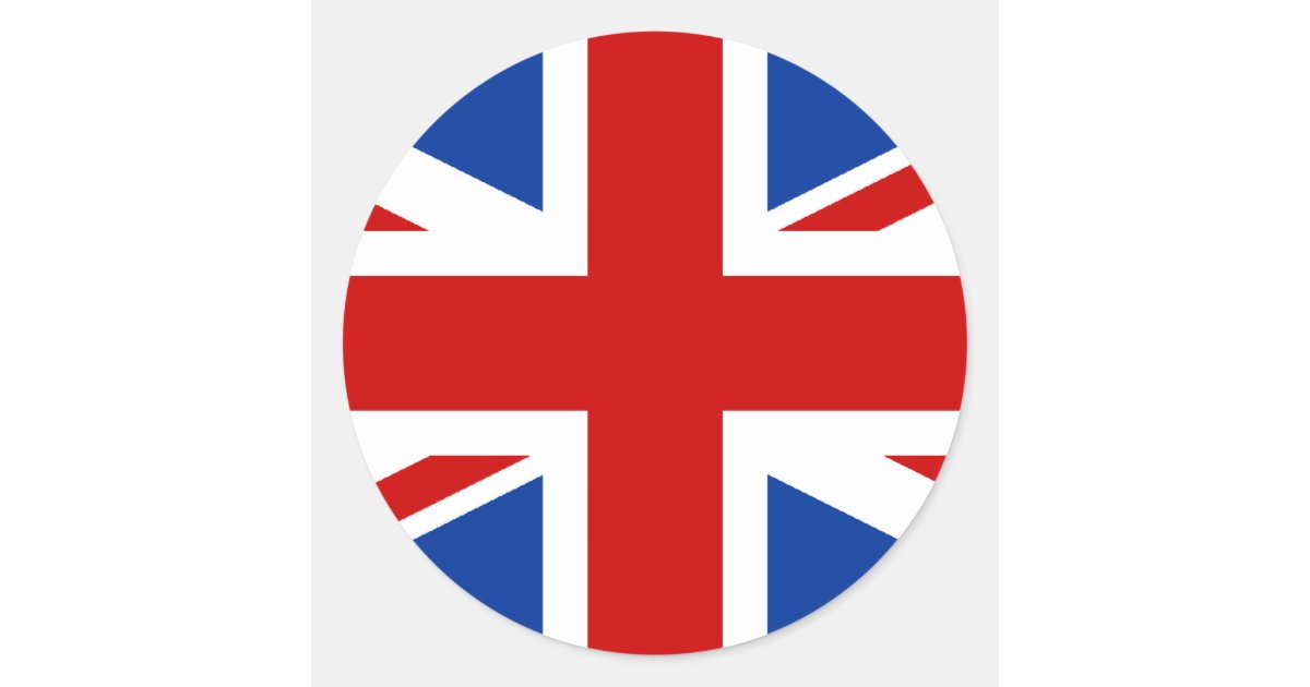 Union Jack Round Sticker | Zazzle