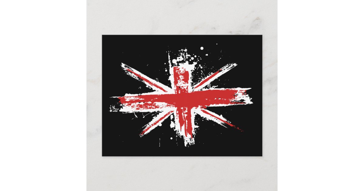 Union Jack Splatter Postcard | Zazzle