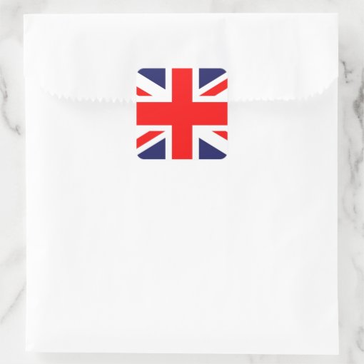 Union Jack Square Sticker | Zazzle